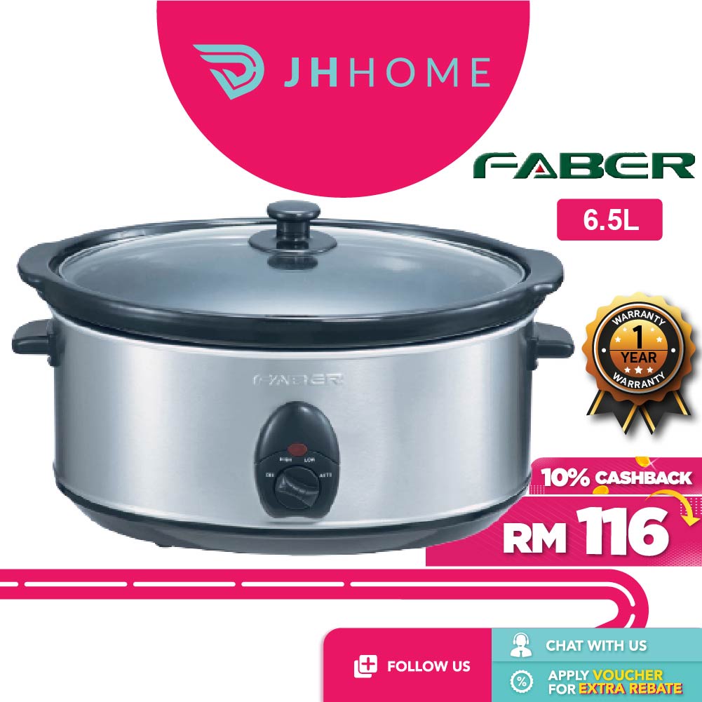 Faber 6.5L Italy Slow Cooker W Removable Ceramic Pot FSC650SS | Shopee ...