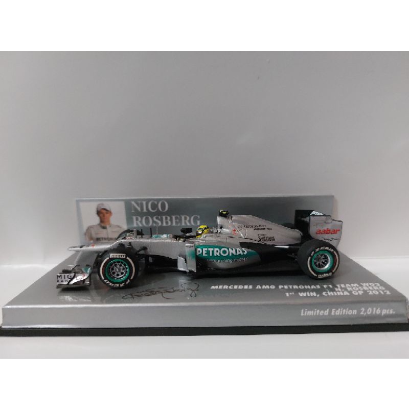 (LIMITED EDITION) 2012 F1 Minichamps 1/43 Mercedes AMG Petronas F1 Team ...