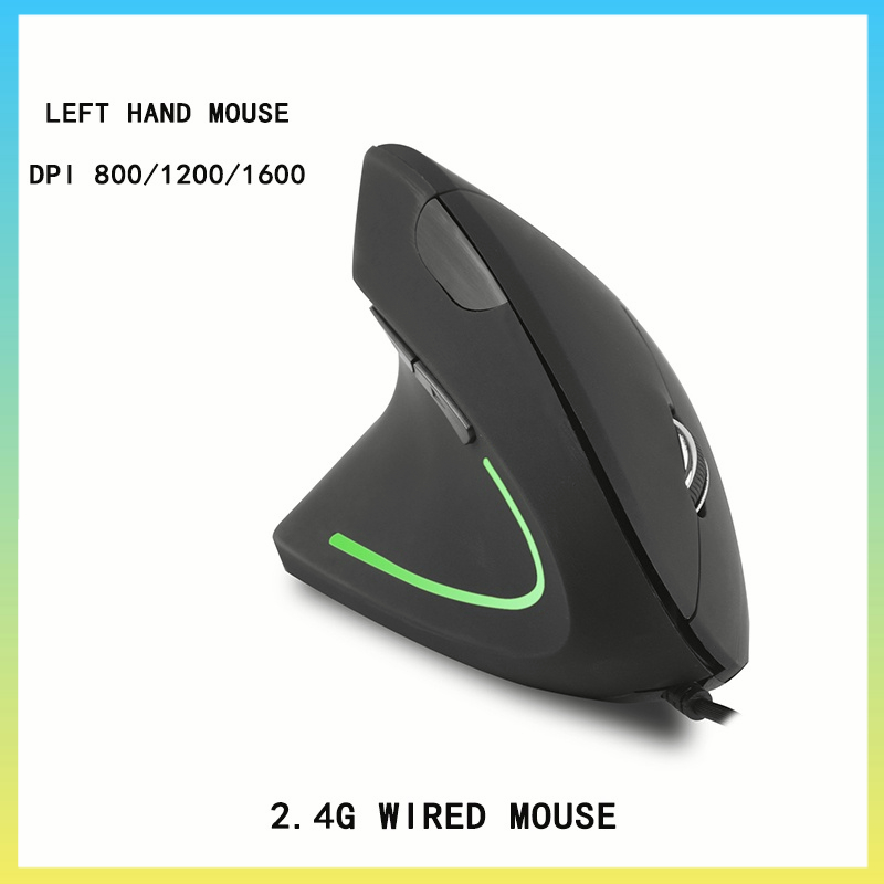 Wired Left-Handed Vertical Ergonomic Mouse 5D RGB Gaming Mouse dpi ...