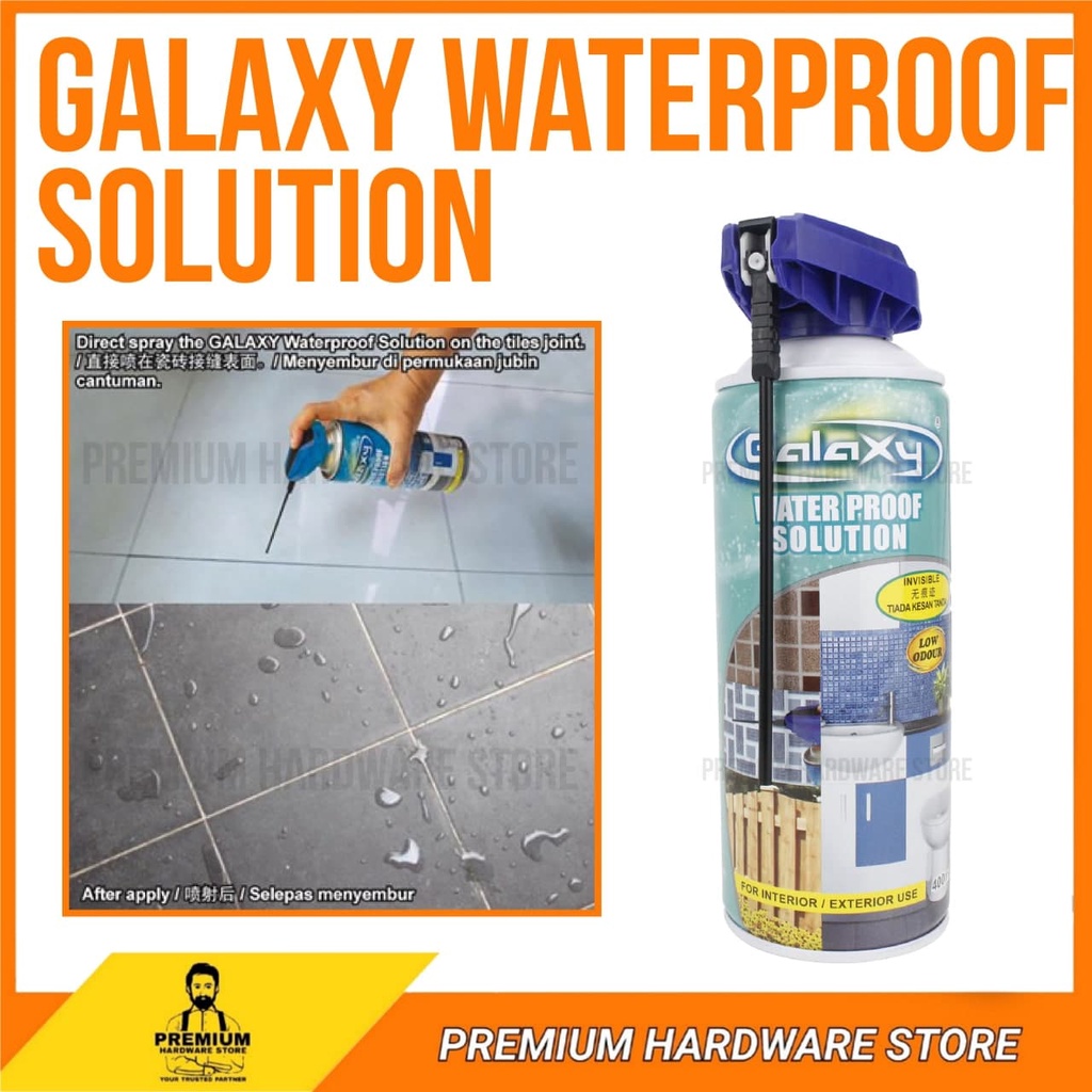 GALAXY WATERPROOF SOLUTION 400ML Interior Exterior Water Proof Toilet ...