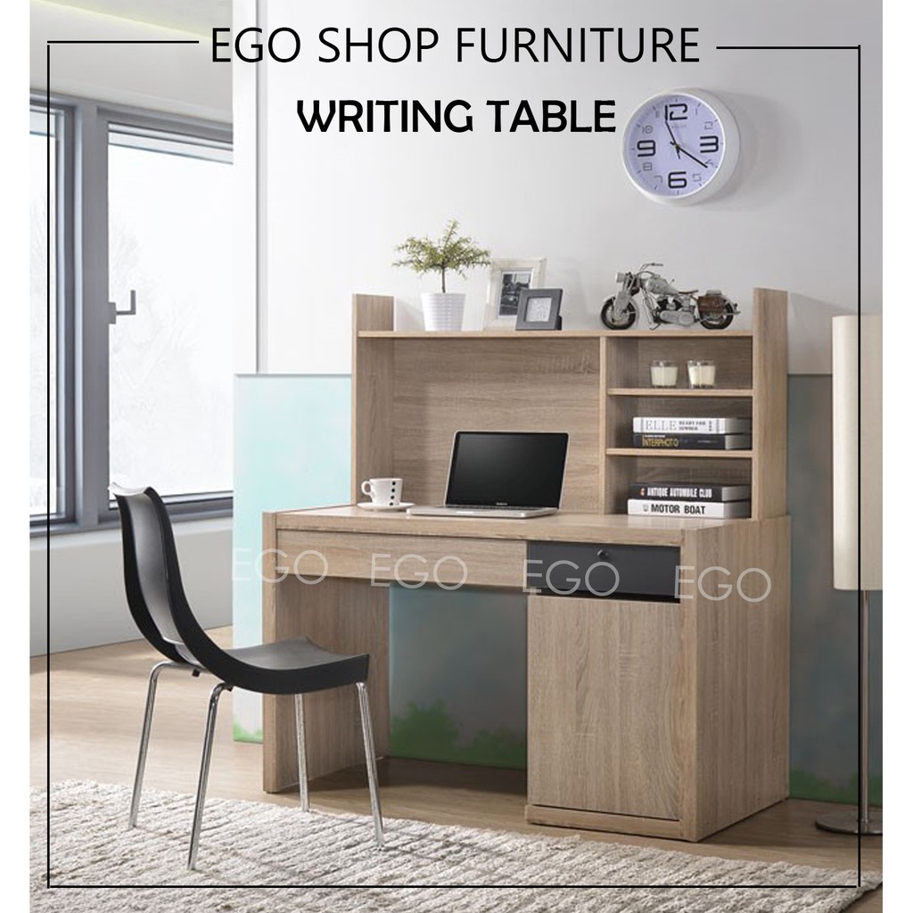 EGO SHOP 4 ft Study Table Study Desk Writing Table Meja Belajar Self ...