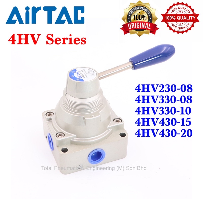 AirTAC Hand Lever Valve 4HV230-08 4HV330-08 4HV330-10 4HV430-15 4HV430-20 AirTAC Hand Valve ...