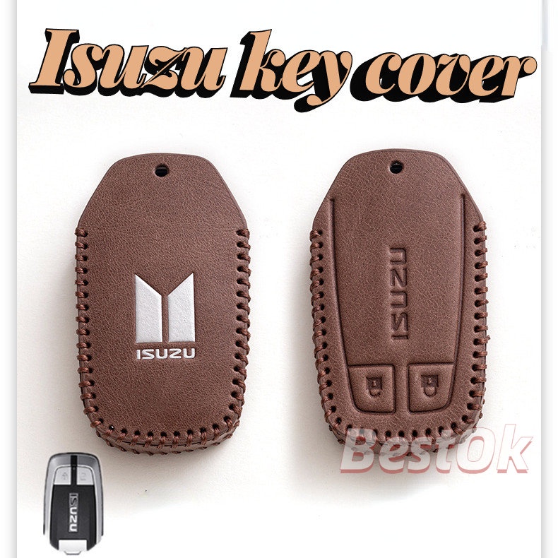 ISUZU leather Car Key Case Key Cover Key Shell For ISUZU D-MAX MUX ...