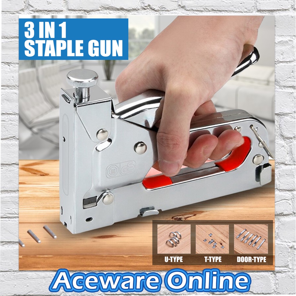 Heavy Duty 3 In 1 Multitool Nail Staple Metal Gun Stapler Stapling ...