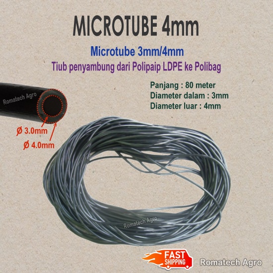 80m Microtube 4mm Fertigasi Irrigation System | Shopee Malaysia