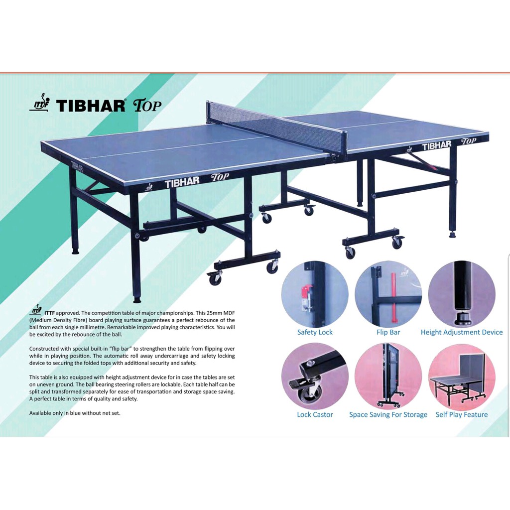 TIBHAR TOP TABLE TENNIS TABLE (PACKAGE SET) | Shopee Malaysia