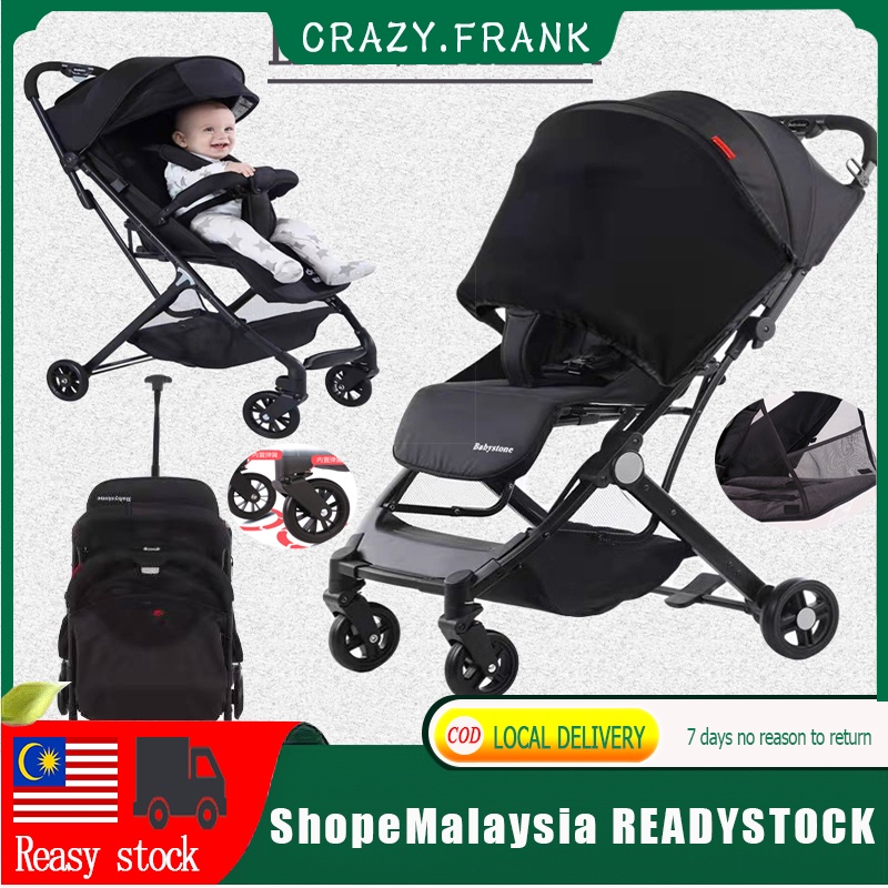 Compact Ultra-light Baby Stroller Portable One Handed Pram Lying and ...