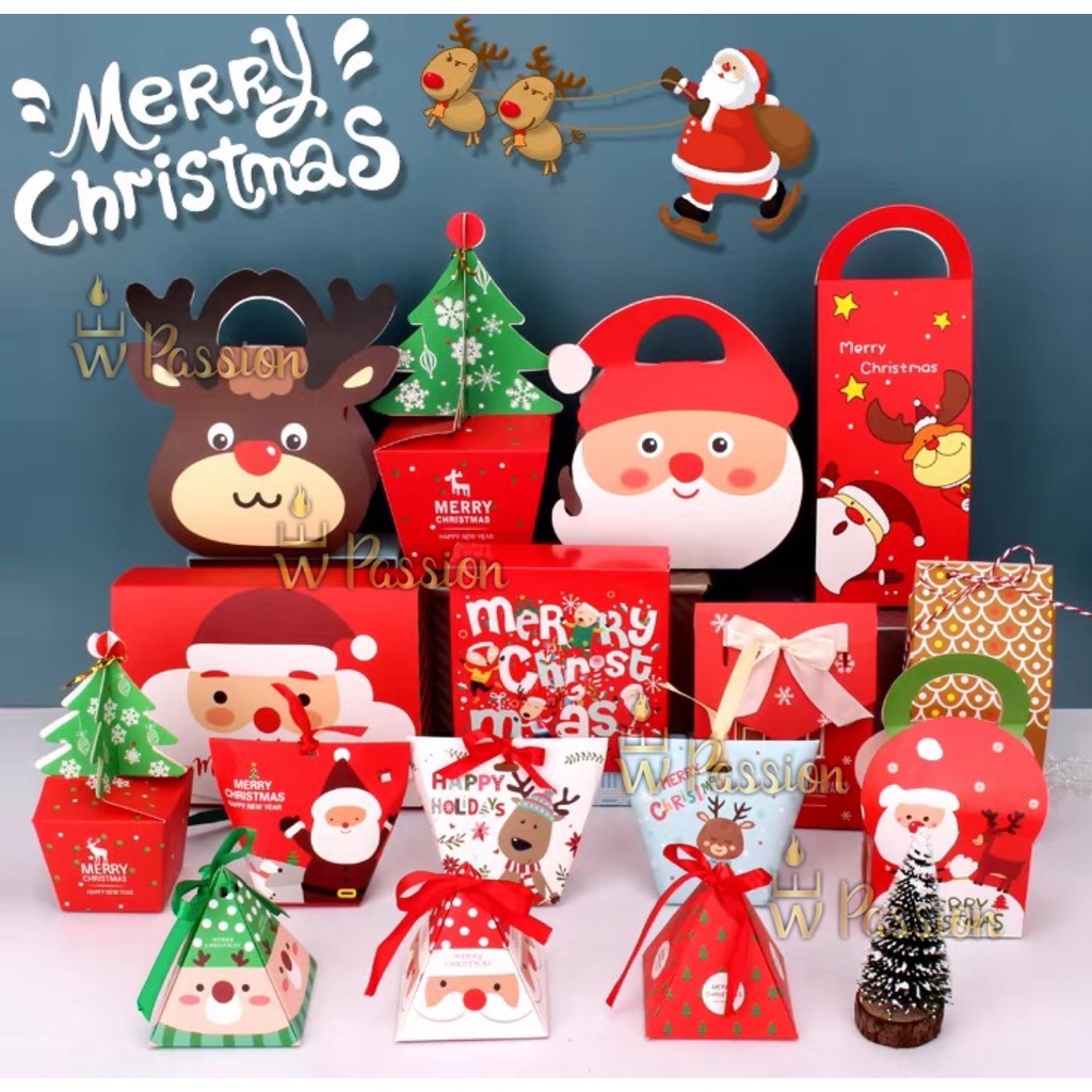 [Ready Stock]Christmas Theme Box Xmas Theme INSTA Style 圣诞礼盒 | Shopee ...