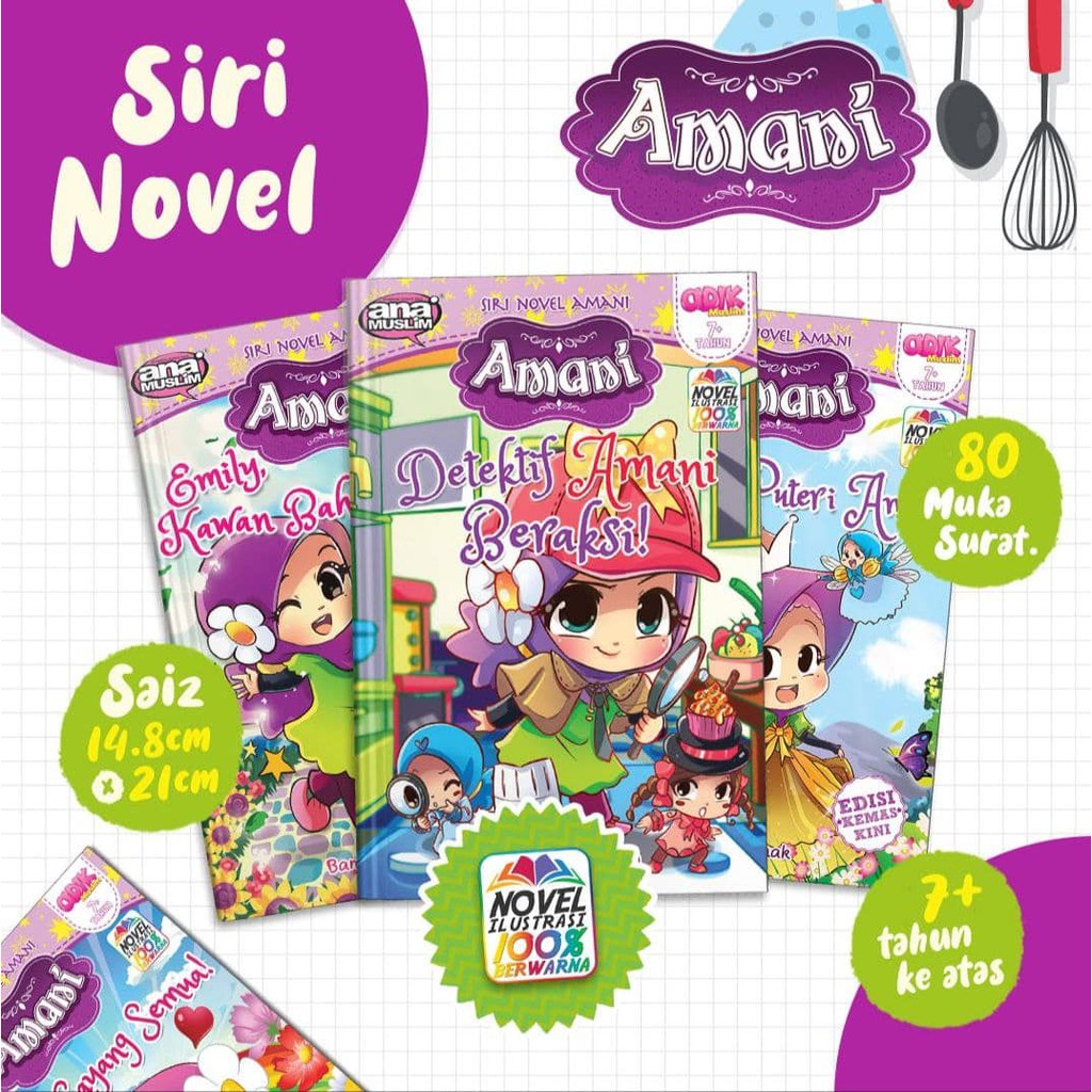 HOT-- -- Buku Siri Amani -- Novel Kanak2 --NOVEL AMANI | Shopee Malaysia