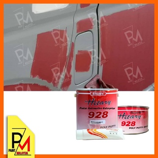 MERCURY Nissan Hitary 928 Poly Car Putty With Hardener 1KG & 4KG Brown ...