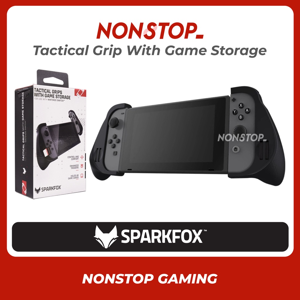 Sparkfox Nintendo Switch OLED / V2 Tactical Grip With Game Storage Slot ...
