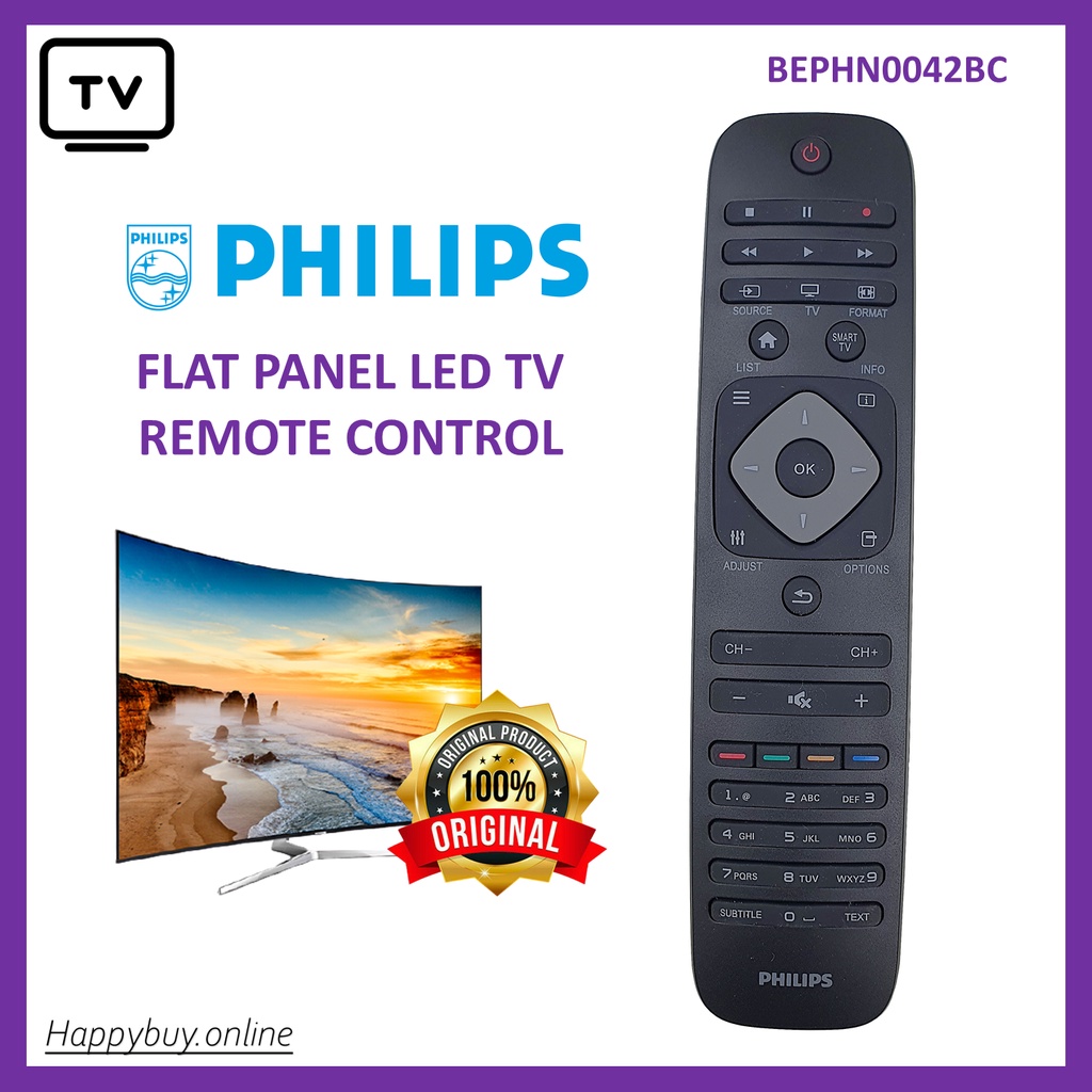 Philips Smart LED TV Remote Control BEPHN0042BC Philips Smart TV ...