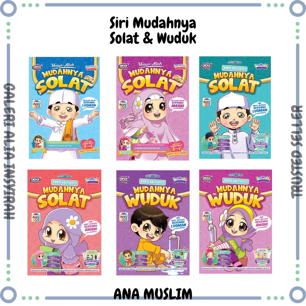 Ana Muslim Buku Kanak-kanak Mudahnya Solat Mudahnya Wuduk Buku Aktiviti ...
