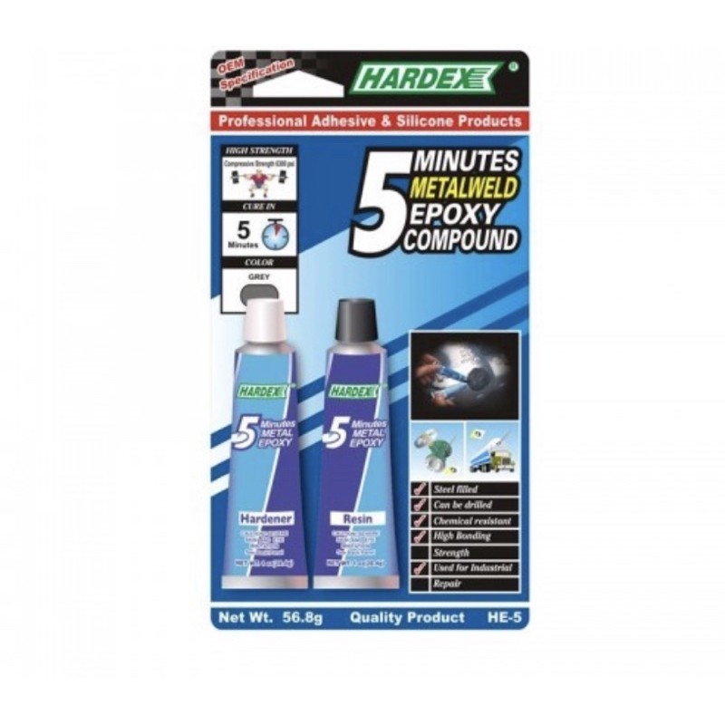 HARDEX 2 TON GUM 5 MINUTE STEELWELD EPOXY COMPOUND | Shopee Malaysia