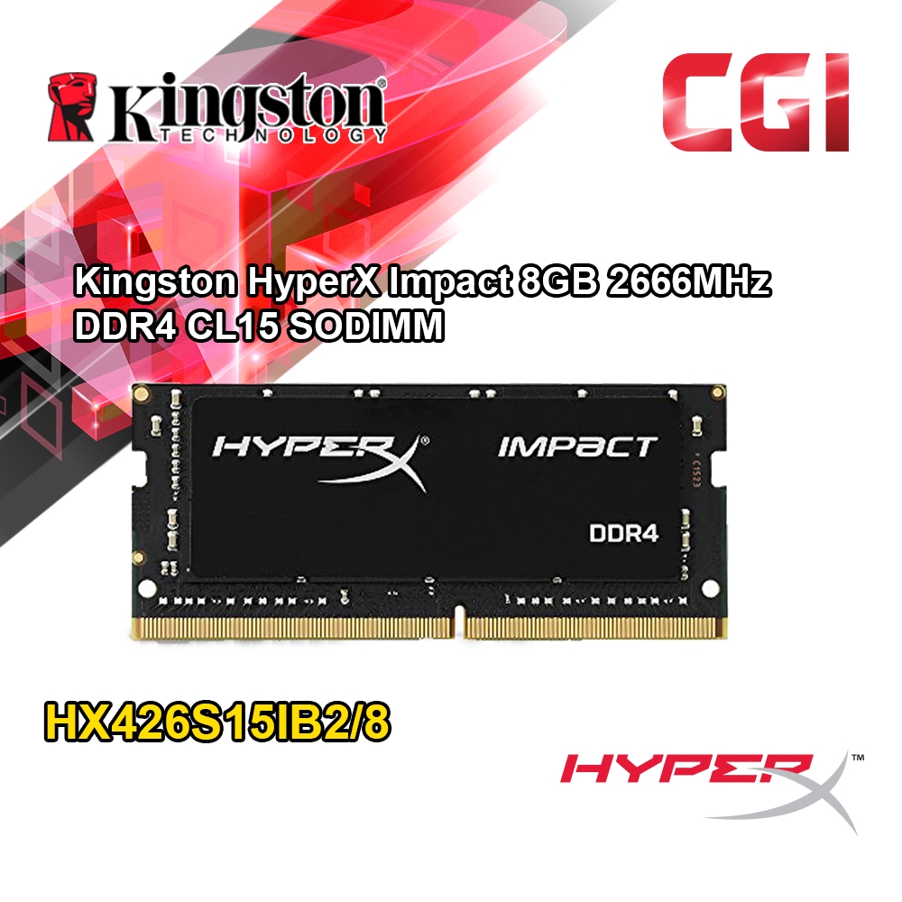 Kingston HyperX Impact 8GB 2666MHz DDR4 CL15 SODIMM Laptop Memory HX426S15IB2/8 | Shopee Malaysia