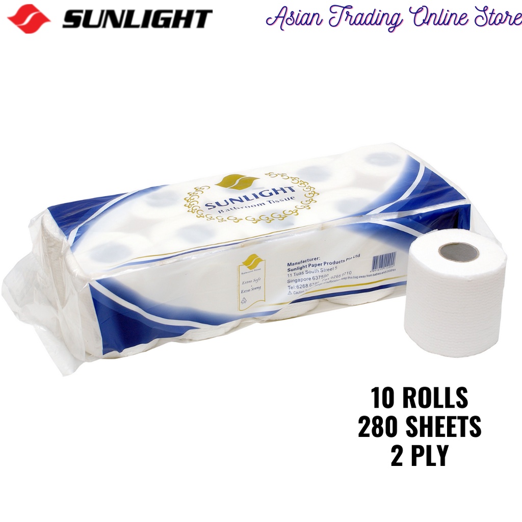 [Virgin Pulp] Sunlight Bathroom Tissue, 2ply, 280 sheets | Shopee Malaysia