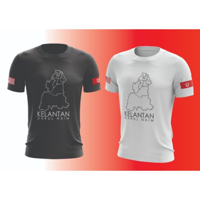 KELANTAN T-SHIRT / PETA KELATE / KIRI BENDERA KELANTAN DAN KANAK ...