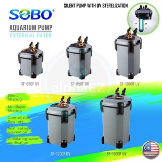 AQUARIUM SOBO Canister External Filter with UV Sterilizer SF-850F-UV SF ...