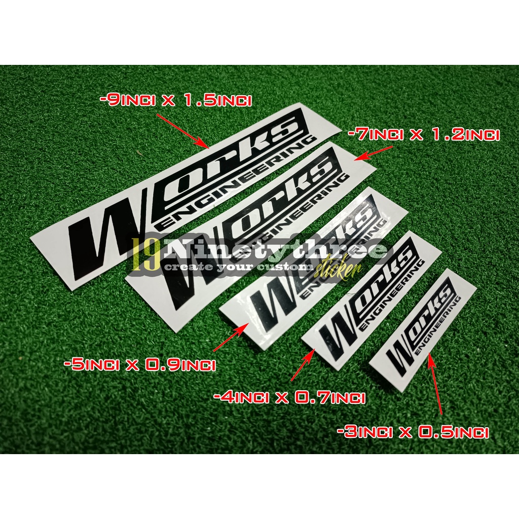 works engineering sticker car sticker/3inci - 9inci | Shopee Malaysia