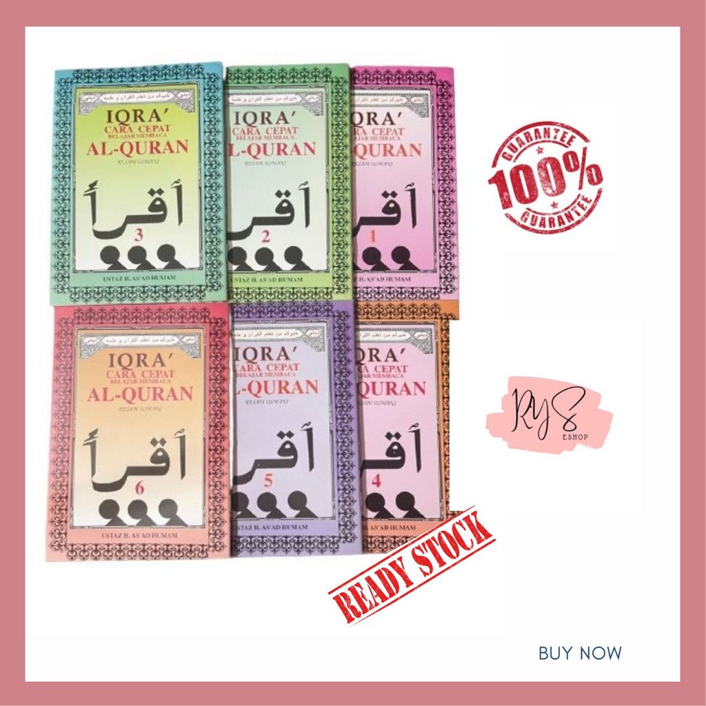 Buku Iqra 1-6 Set Lengkap - Edisi Berjilid (Asing-Asing) - Kaedah Mudah ...