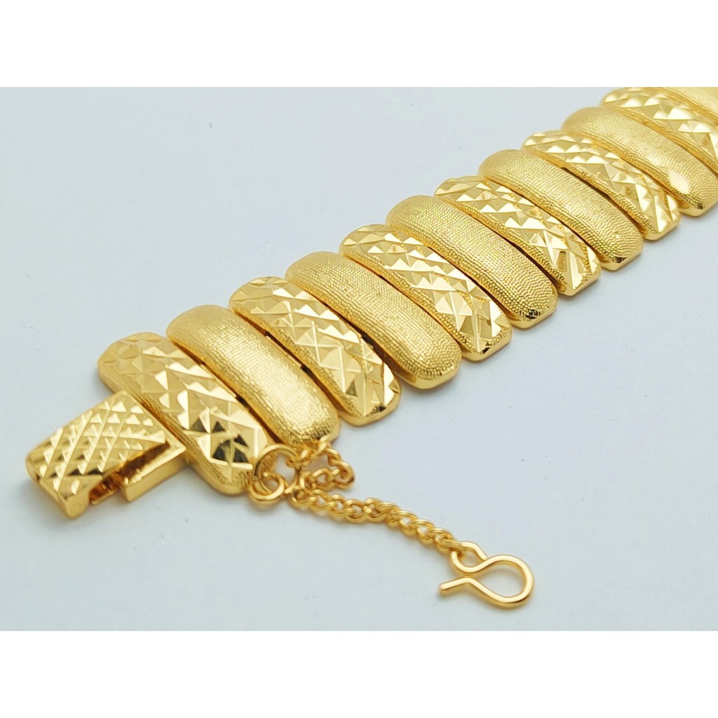 Rantai Tangan Perempuan [20mm] Emas Korea 24K Women Bracelet Gold ...