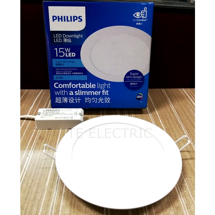 PHILIPS DL252 15W 6" LED RECESSED DOWNLIGHT 6500K DAYLIGHT CUT HOLE ...