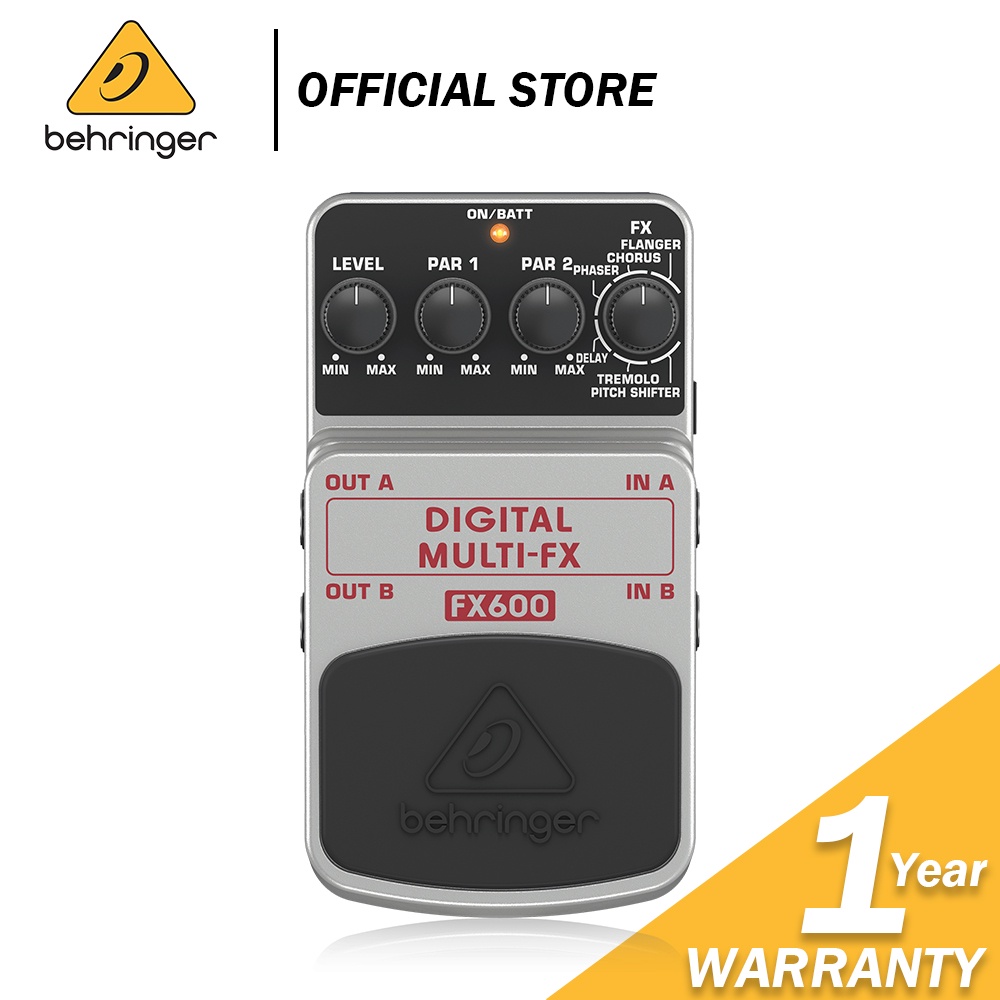 Behringer FX600 Digital Multi-FX Guitar Effects Pedal (FX-600 / FX 600 ...