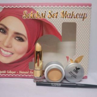 Dherbs Seleksi Set Makeup (Lipstick Collagen, Celak, Diamond Foundation ...