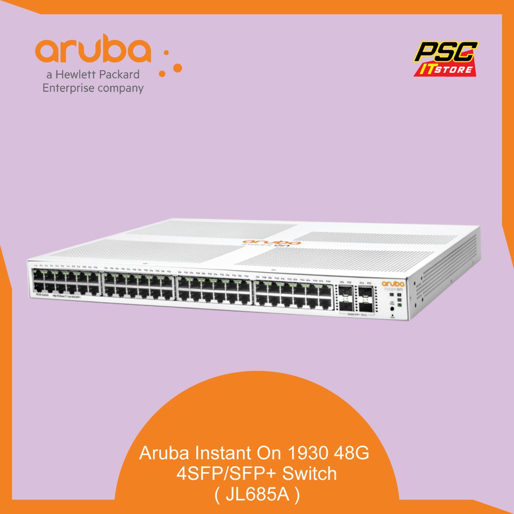 HP Aruba JL685A | Aruba Instant On 1930 48G 4SFP/SFP+ Switch | Shopee ...