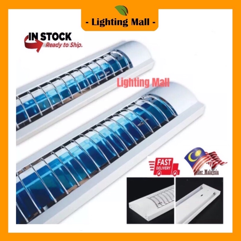 LED T8 Louver Fitting / Single Circuit Casing For T8 LED / Indoor ...