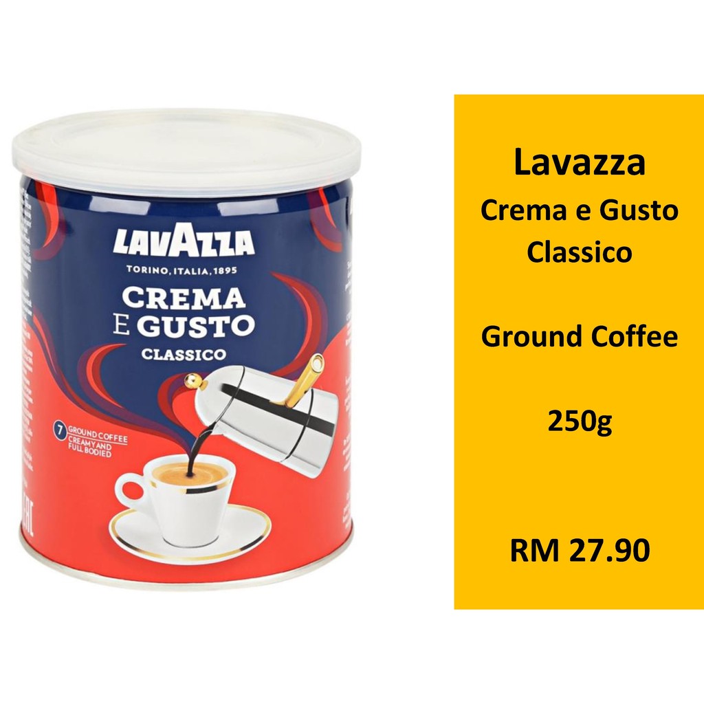 Lavazza Tin Crema e Gusto Classico 250g Ground Coffee | Shopee Malaysia