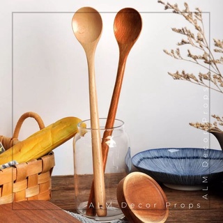 ALM Sudu Masak Korean Mukbang 33cm Long Handle Tableware Wooden Cooking ...
