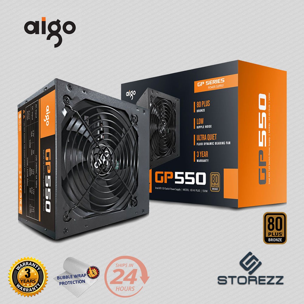 (READY STOCK) AIGO PSU 550W GP550 650W GP650 GS550 GS650 GS750 80+ BRONZE POWER SUPPLY | Shopee ...