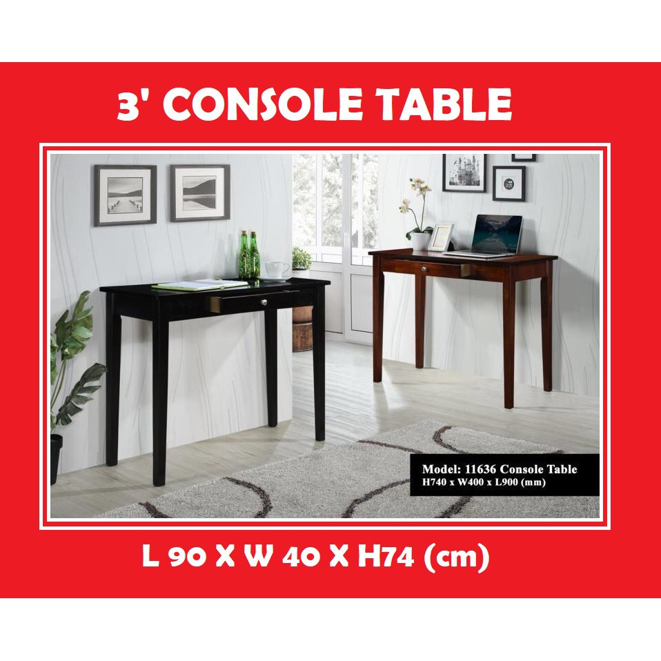 ️familystar2u - 3ft Console table 1 drawer 3 kaki meja console 1 laci ...