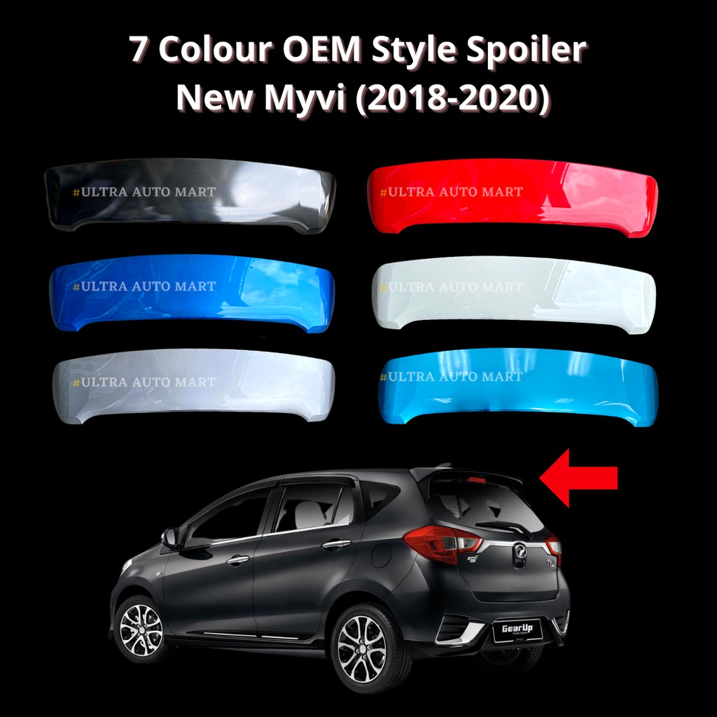Perodua Myvi G3 Spoiler (2018 2019 2020) OEM Gear Up Style ABS with ...