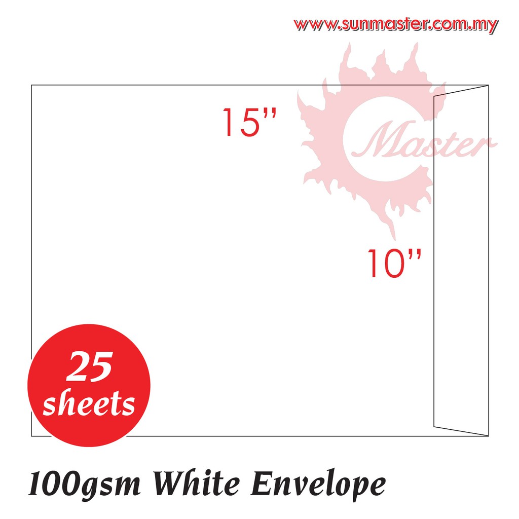 10" x 15" White Envelope (25s) | Shopee Malaysia