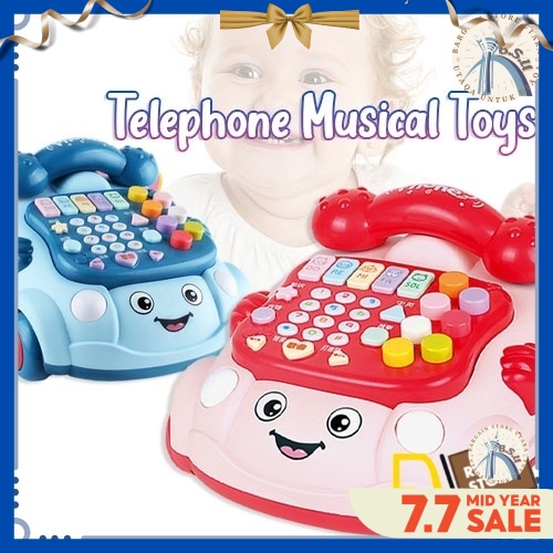 Telefon Mainan Muzik Kanak Kanak - Musical Telephone Electronic Car ...