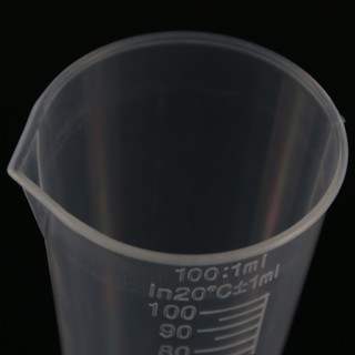 100ml Triangle Measuring Cup Lab Plastic Conical Graduated Cylinder for ...