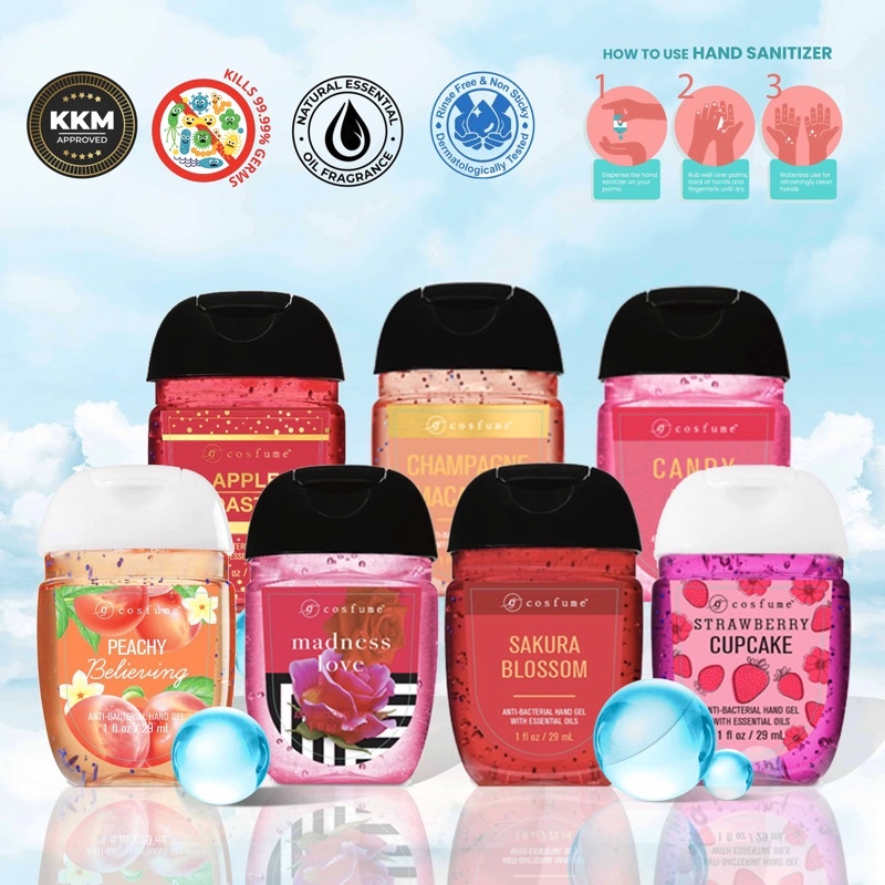 Cosfume Hand Sanitizer Gel 29ml[Door Gift] Lulus KKM | Shopee Malaysia