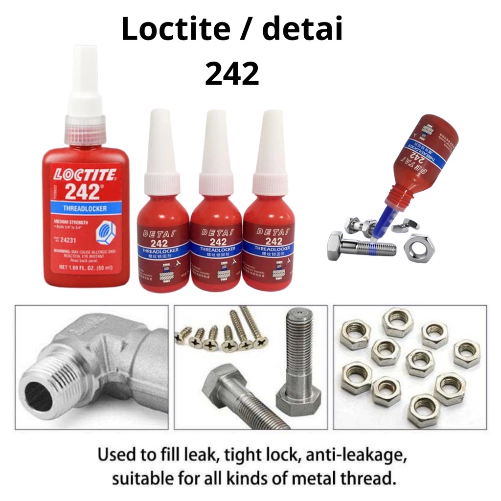 10ml 10ML Bolt LOCKER 242 Glue Screw LOCKER For 10ML | Shopee Malaysia
