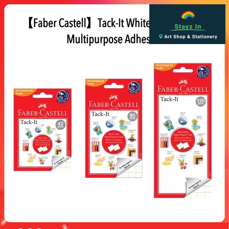 Faber Castell Tack-It White Tag Reusable Multipurpose Adhesive Easy ...