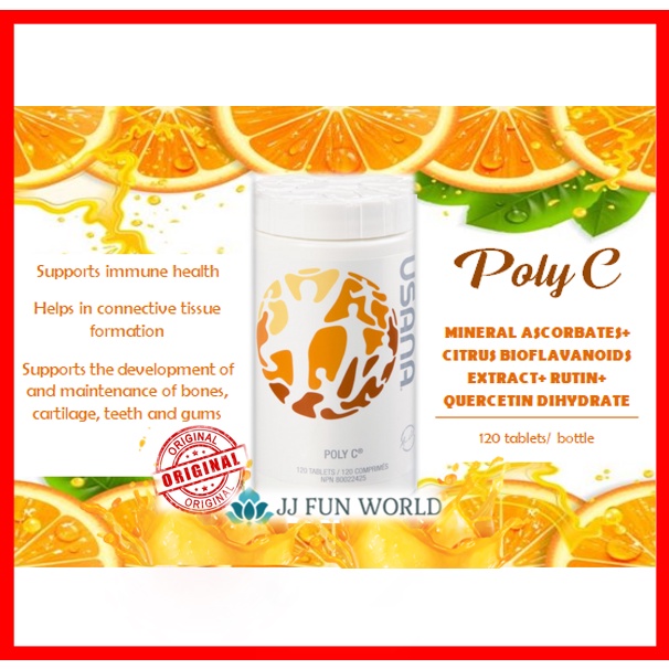 (Halal) USANA POLY C Vitamin C + Bioflavanoids + Rutin + Quercetin 矿物维生 ...