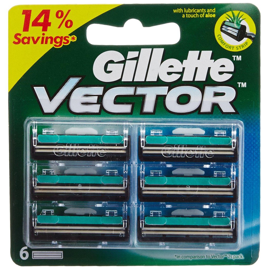 Gillette Vector plus 6 Twin Blades | Shopee Malaysia