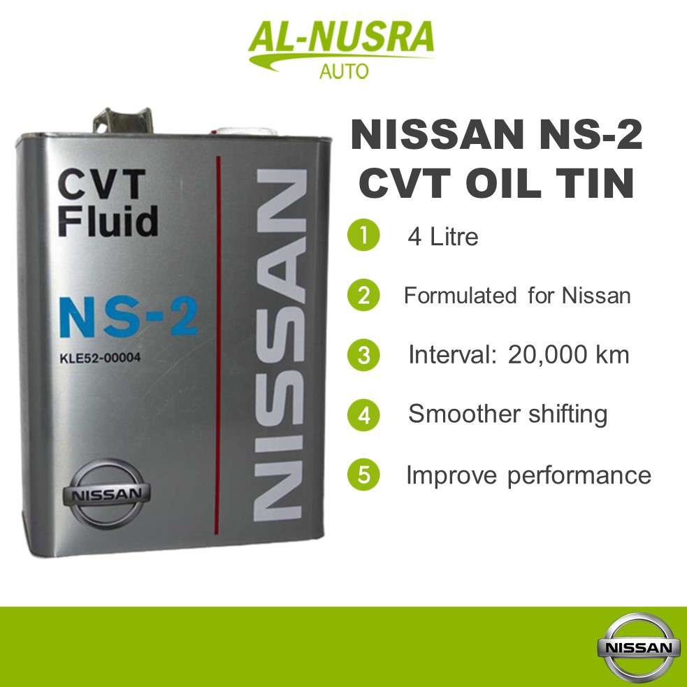 NISSAN NS-2 CVT OIL TIN 4L CONTINUOUSLY VARIABLE TRANSMISSION FLUID ...