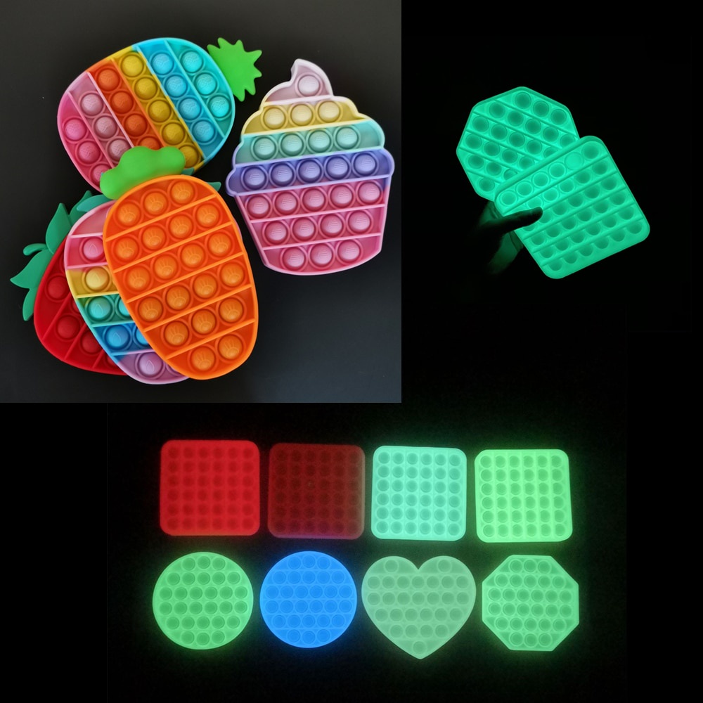 Glow Animal Pop Push Its Fidget Toys for Children Kawaii Dimple Figet ...