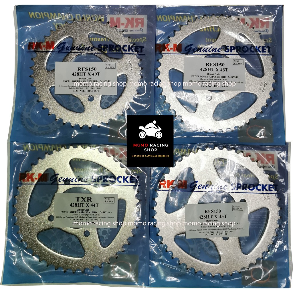 RKM Benelli RFS150 / TXR / R18i 428M Rear Sprocket READY STOCK | Shopee ...