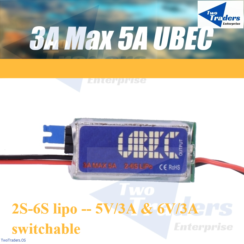 [TwoTraders] Hobbywing RC UBEC BEC 3A Max 5A 2-6S SWITCH MODE Lowest RF ...