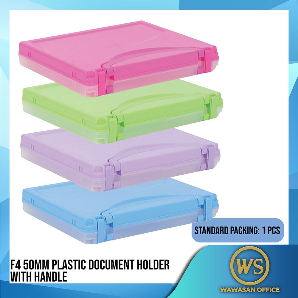 Plastic Document Case Document File Case Holder With Handle A4 50mm