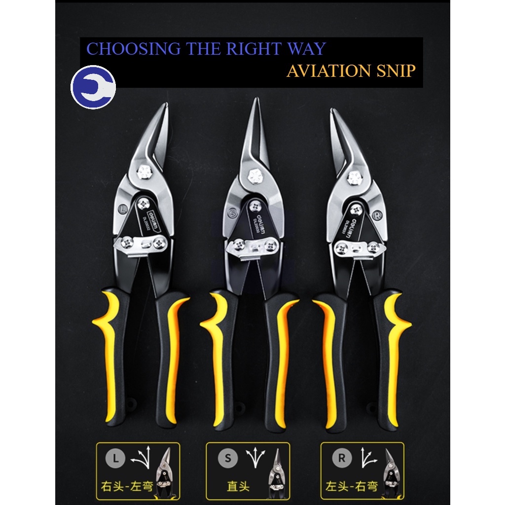 Heavy Duty Industrial Aviation Snip Straight Left Right Extra Long ...