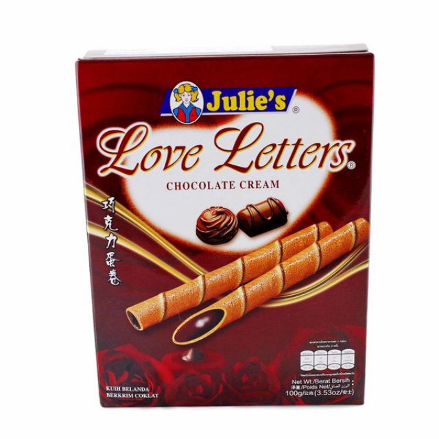 Julie's Chocolate Cream Wafer Rolls 100g | Shopee Malaysia
